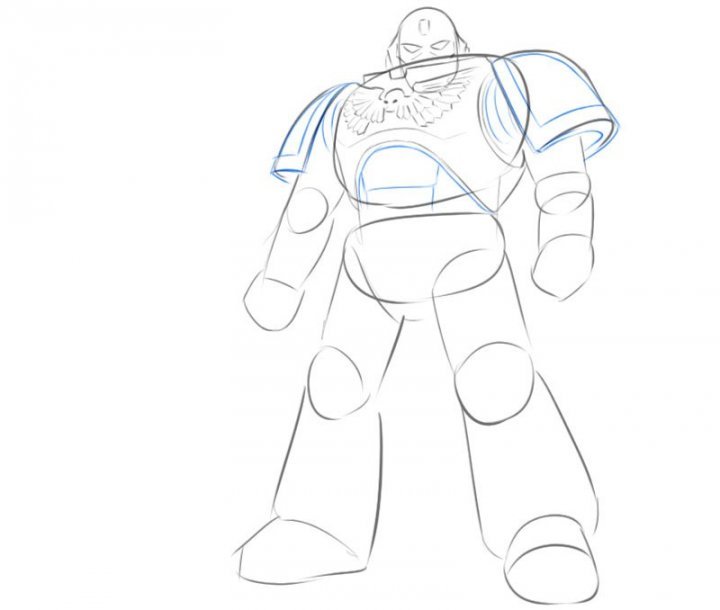 How to Draw a Space Marine - Geek-Blog.net