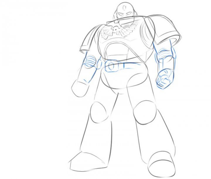 How to Draw a Space Marine - Geek-Blog.net