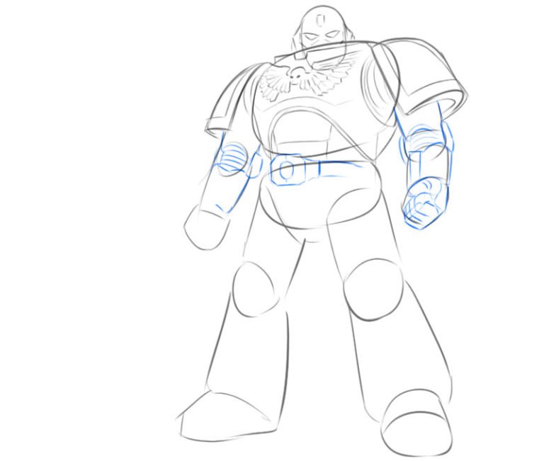 How to Draw a Space Marine - Geek-Blog.net