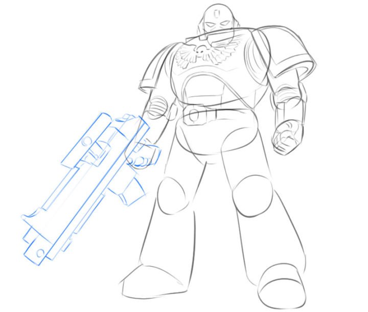How to Draw a Space Marine - Geek-Blog.net