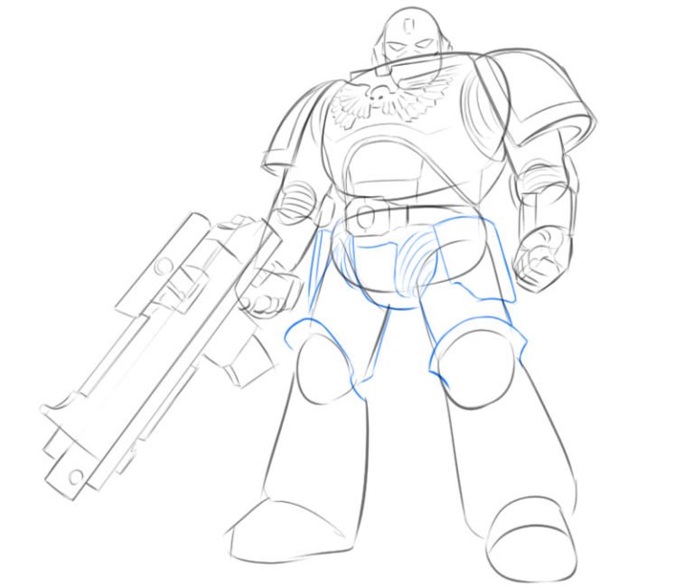 How to Draw a Space Marine - Geek-Blog.net
