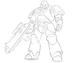 How to Draw a Space Marine - Geek-Blog.net