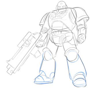 How to Draw a Space Marine - Geek-Blog.net