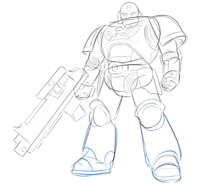 How to Draw a Space Marine - Geek-Blog.net