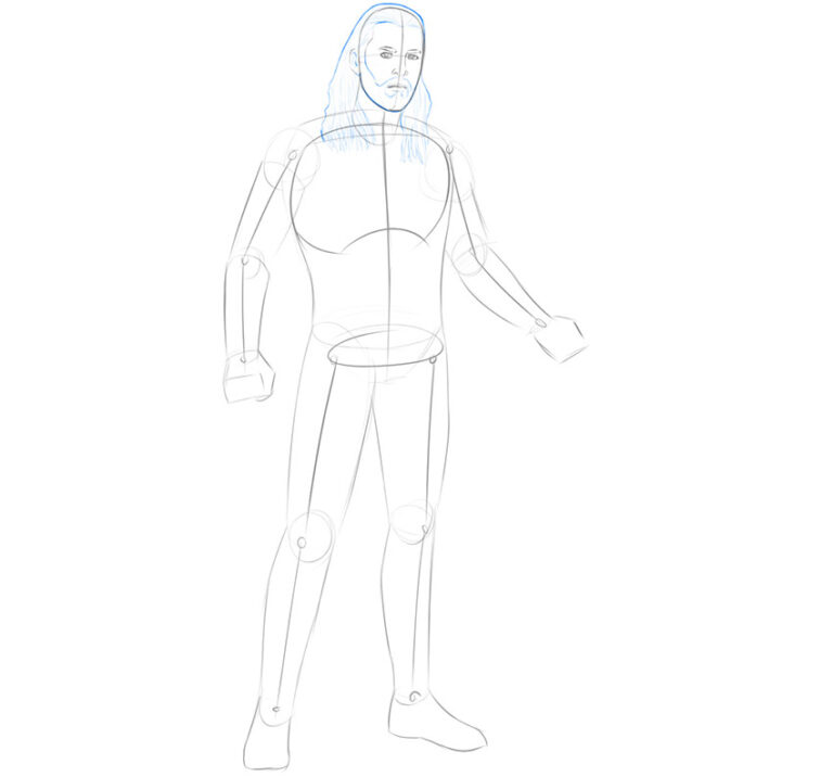 How to Draw Thor from Avengers - Geek-Blog.net