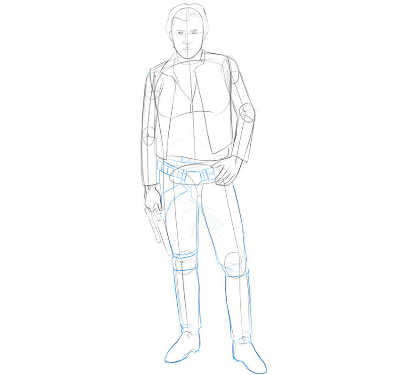 How to Draw Han Solo - Geek-Blog.net