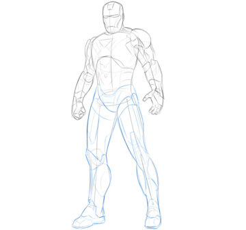 How to Draw Iron Man from Avengers - Geek-Blog.net