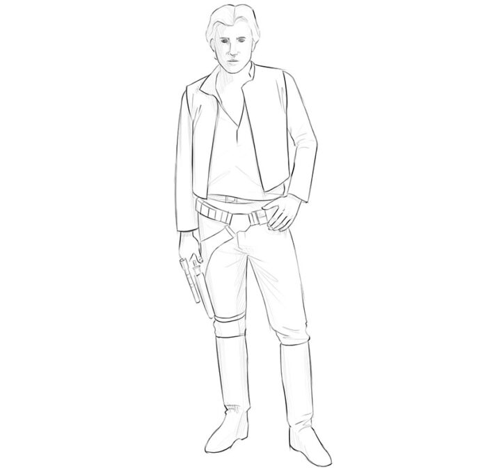 How to Draw Han Solo - Geek-Blog.net
