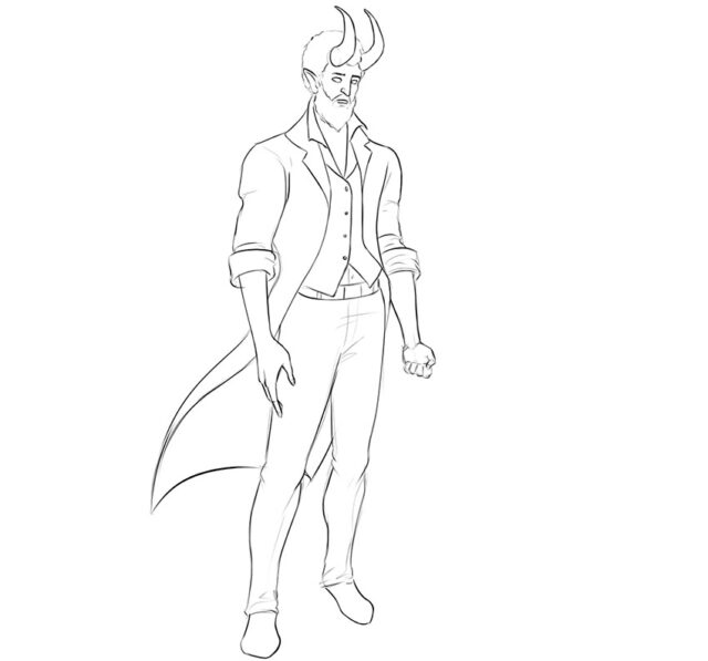 How to Draw a Tiefling - Geek-Blog.net