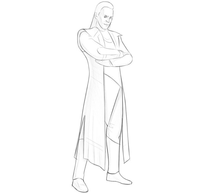 How to Draw Loki from Avengers - Geek-Blog.net