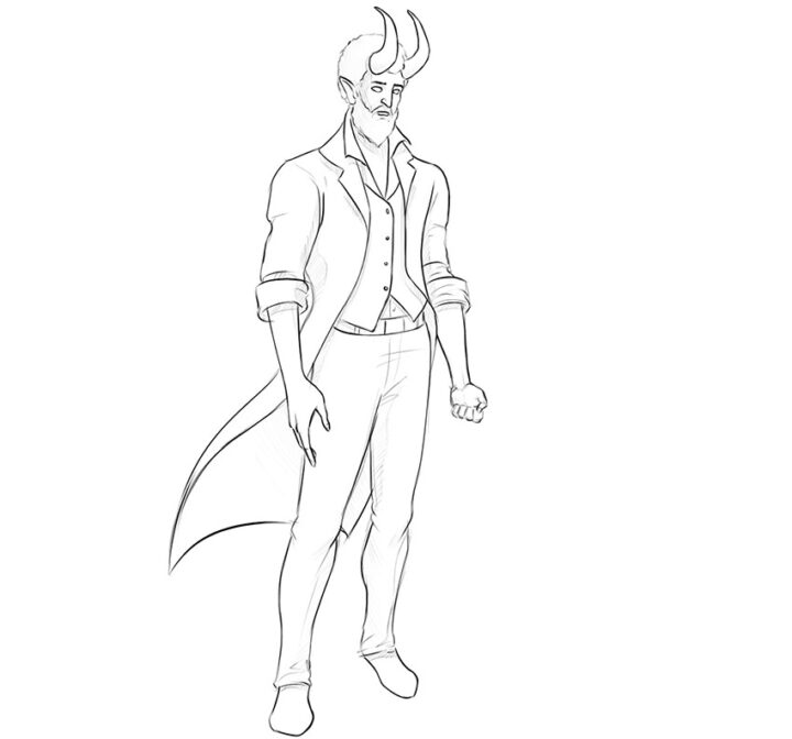 How to Draw a Tiefling - Geek-Blog.net